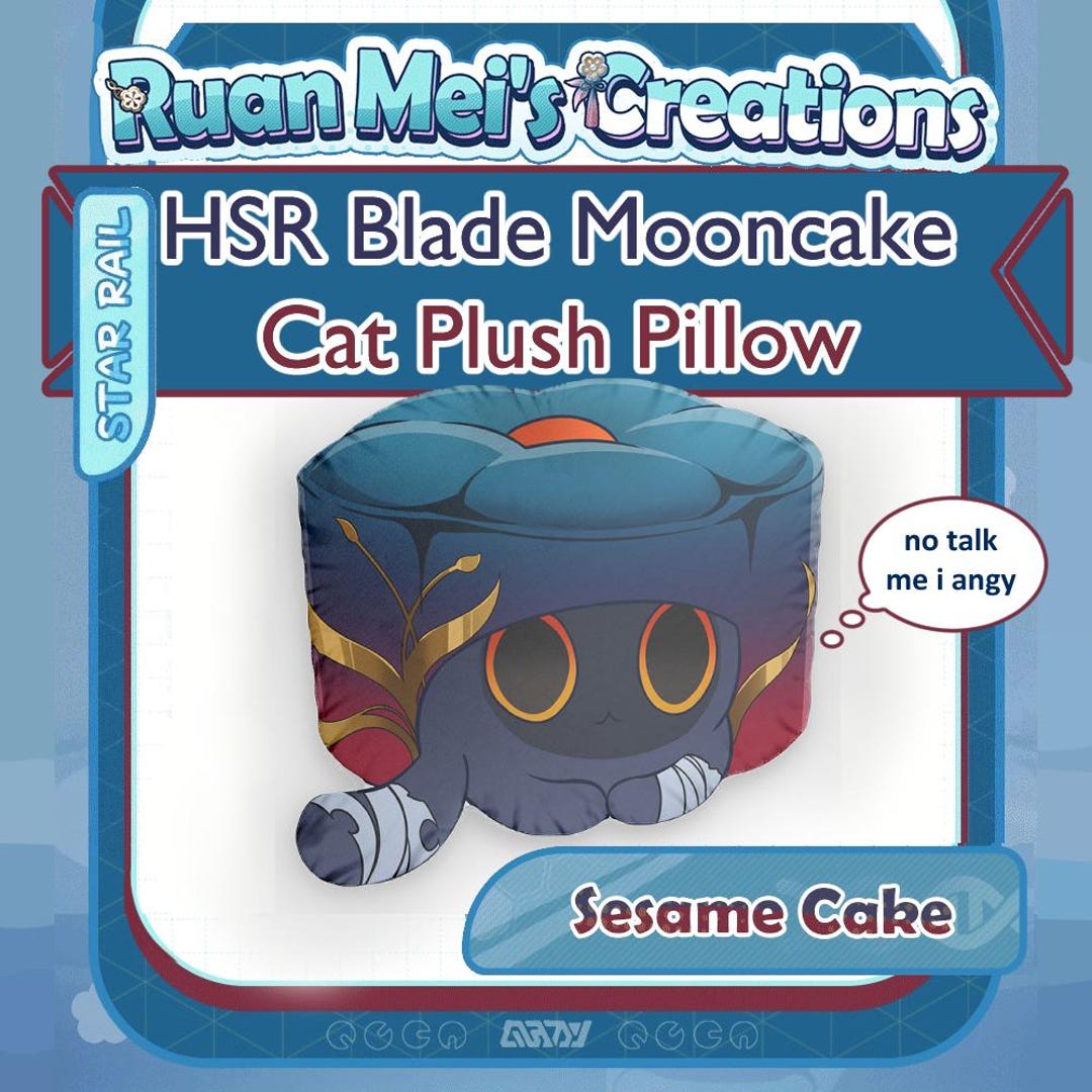 Sesame Cake Plush Pillow | Blade Honkai Star Rail Ruan Mei Creation ...