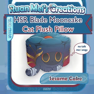 Sesame Cake Plush Pillow | Blade Honkai Star Rail Ruan Mei Creation ...