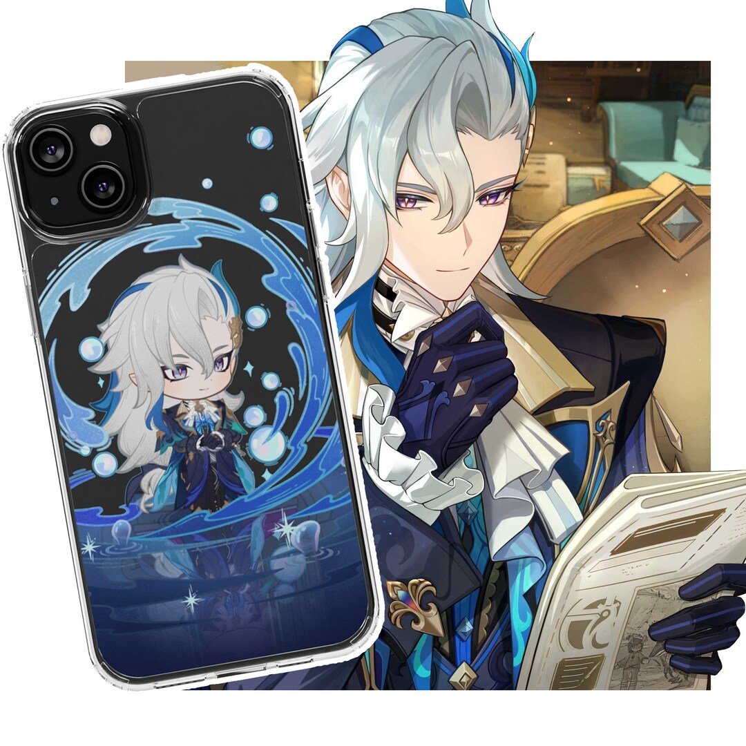 Cute Neuvillette Chibi Aesthetic Genshin Impact Clear Phone Case ...