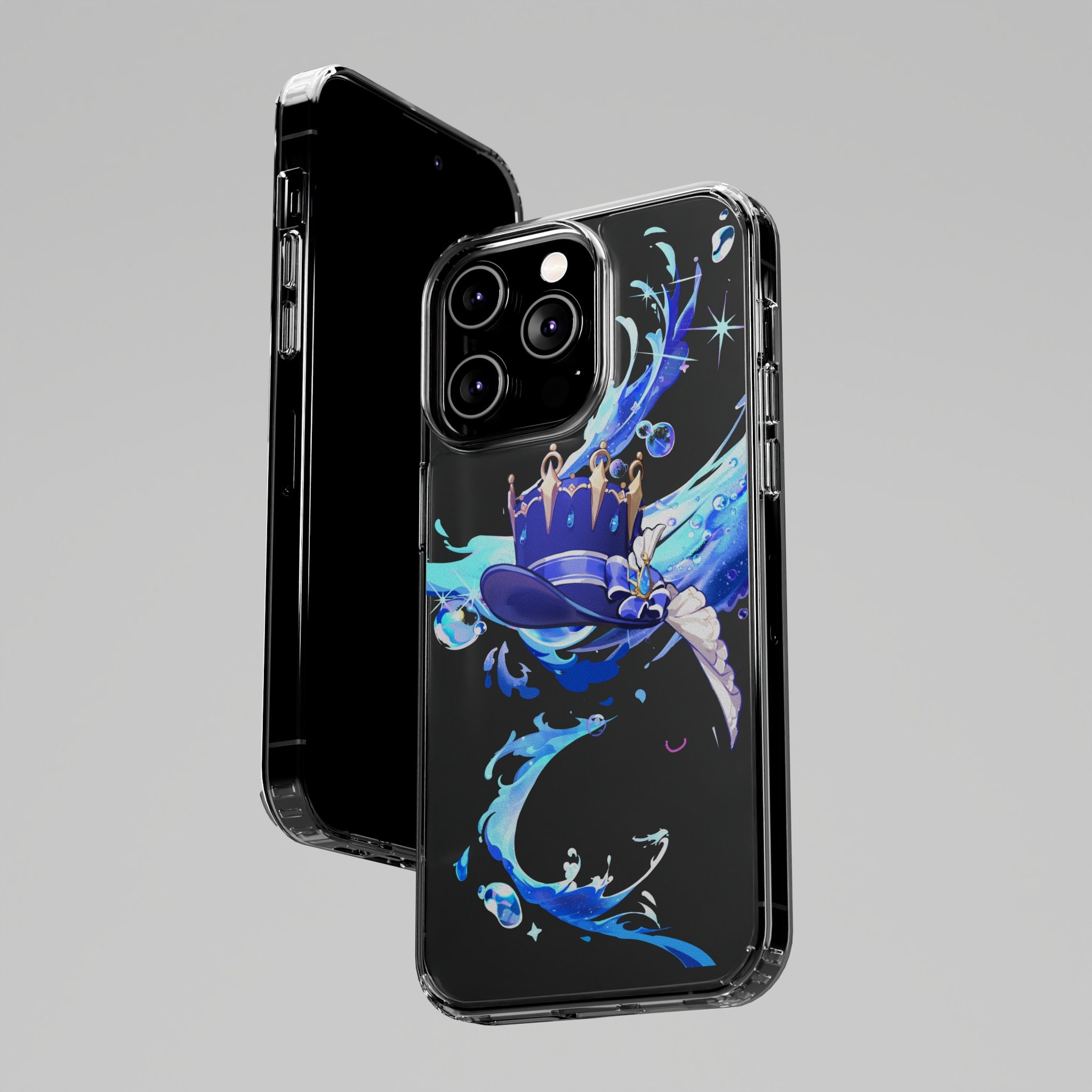 Furina Hat Aesthetic Genshin Impact Clear Phone Case Transparent Case ...