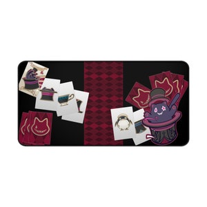 Lyney Genshin Impact Subtle Card Aesthethic Desk Mat | Subtle Kawaii ...