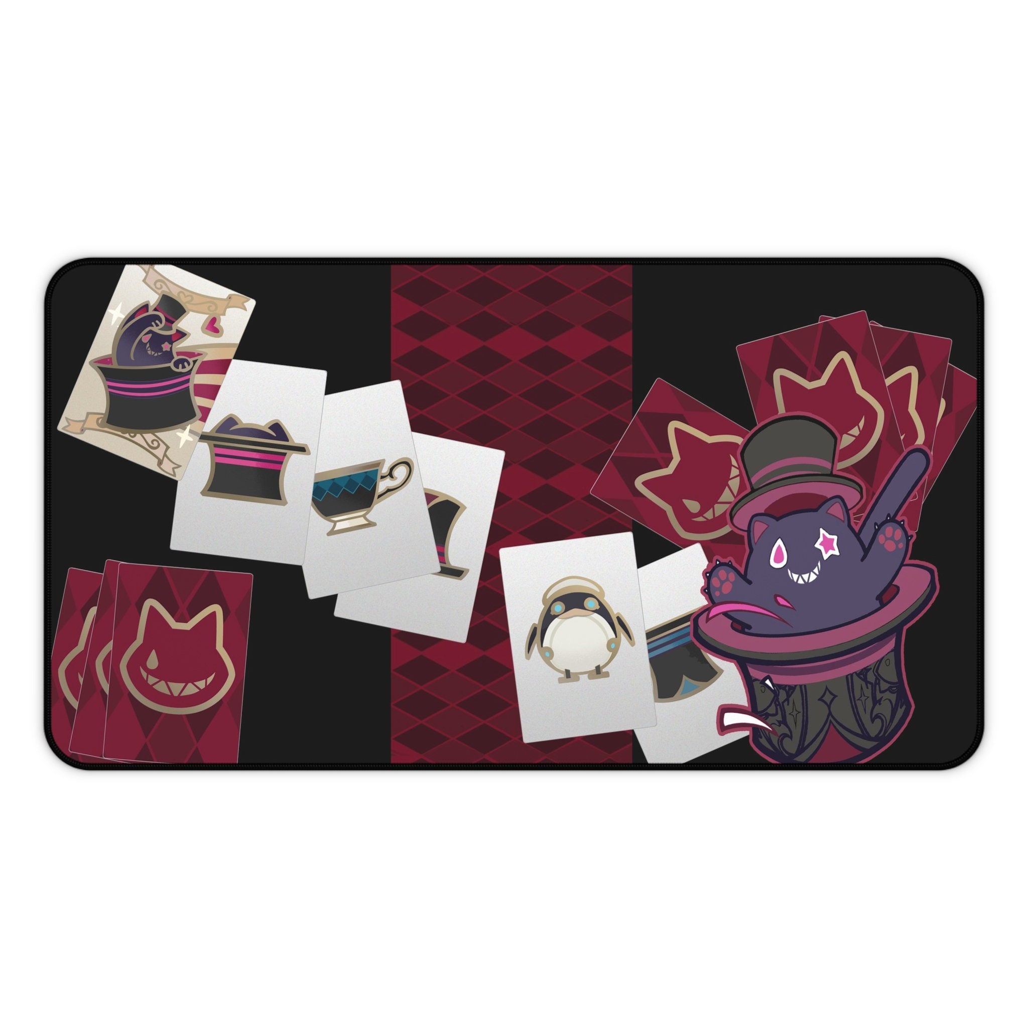 Lyney Genshin Impact Subtle Card Aesthethic Desk Mat Subtle Kawaii ...