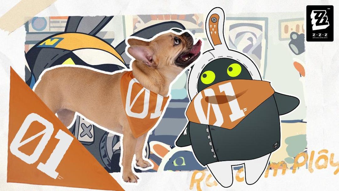 Zenless Zone Zero Bangboo Eous Themed Pet Bandana | Cute Dog Subtle ...