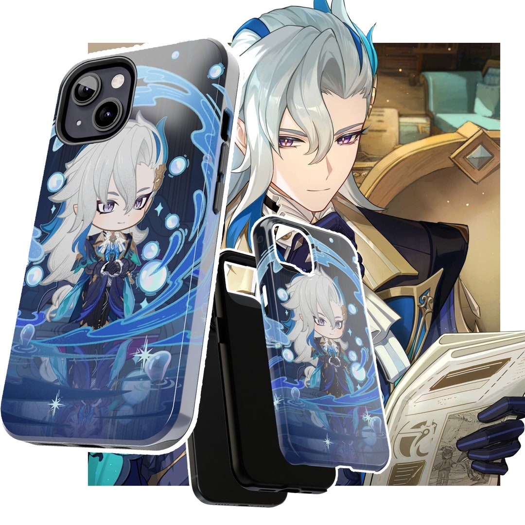 Cute Neuvillette Chibi Aesthetic Themed Genshin Impact Tough Case ...