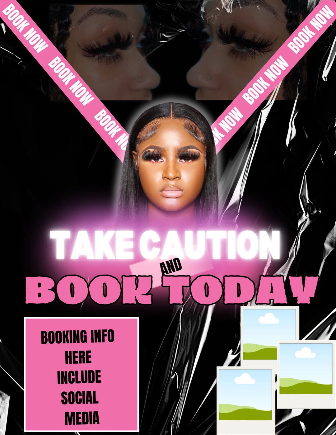 Take Caution DIY Editable Flyer - Etsy