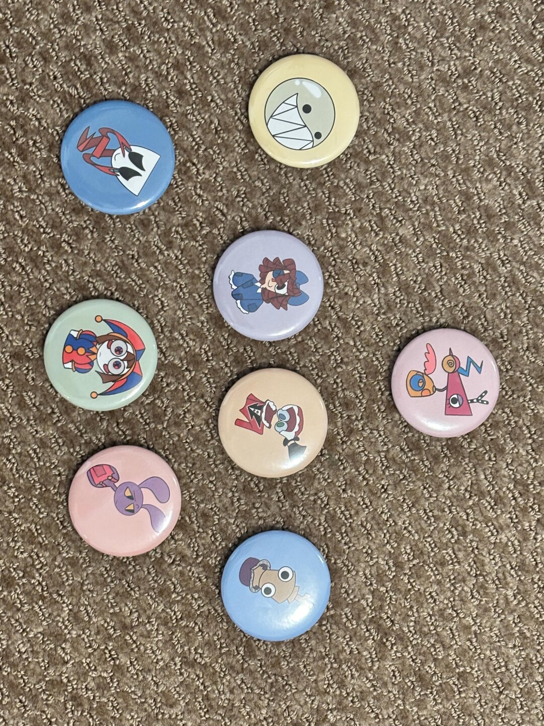 The Amazing Digital Circus Character Pin Buttons - Etsy