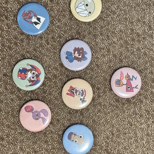 The Amazing Digital Circus Character Pin Buttons - Etsy
