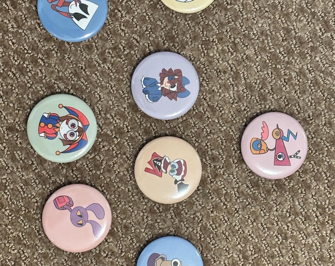 The Amazing Digital Circus Holographic 1.75" Pin Buttons - Etsy Canada
