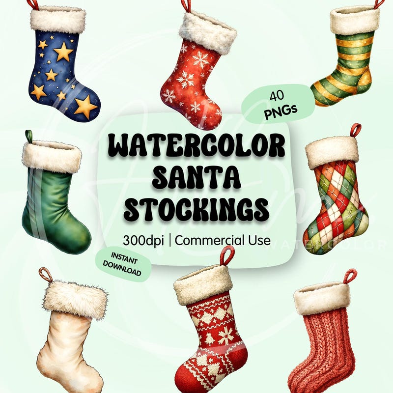 Elf Socks Clip Art - Etsy