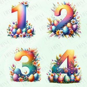 Watercolor Easter Letters Clipart Bundle, Whimsical Spring Graphic ...