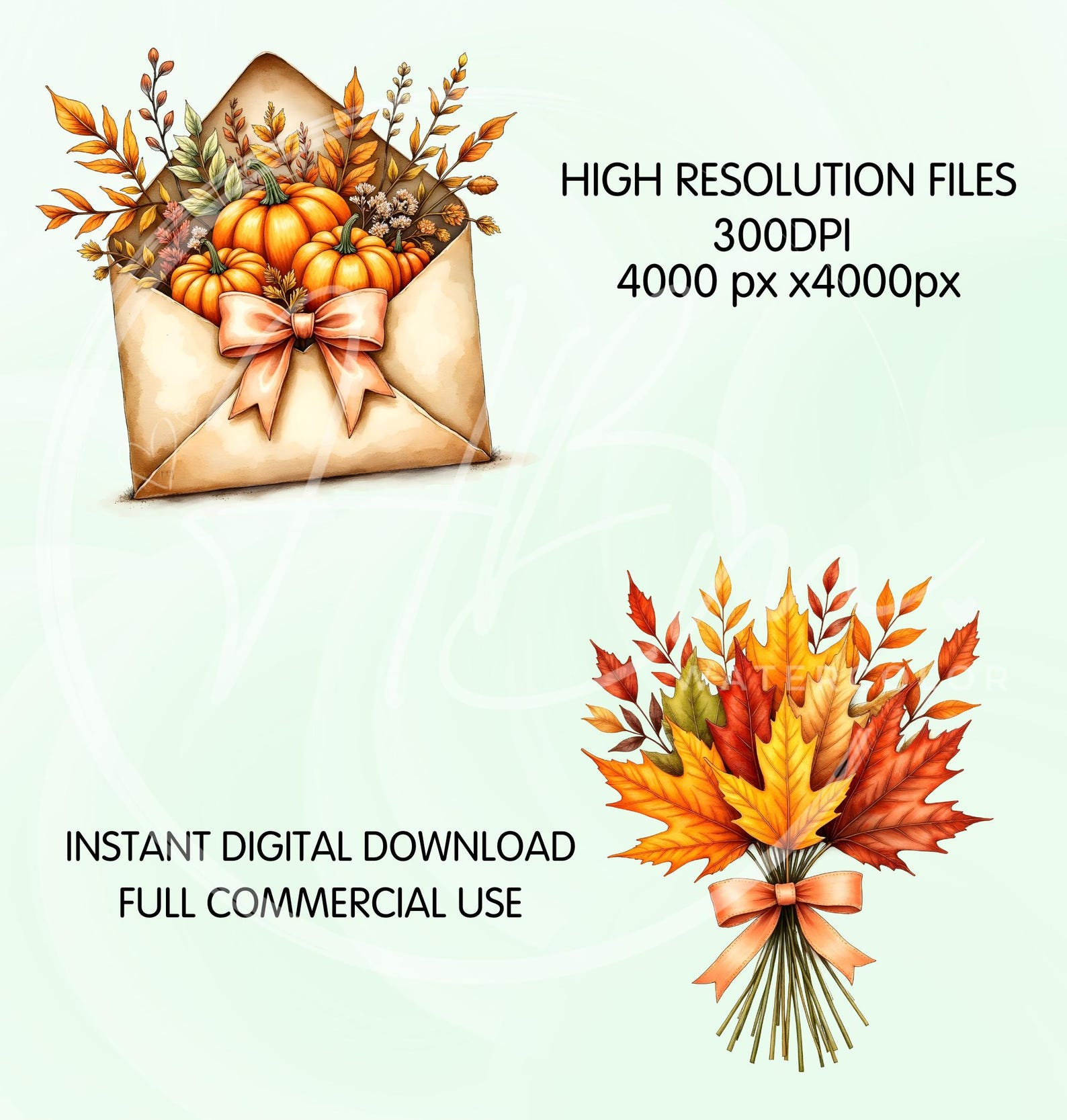 Watercolor Coquette Fall Clipart Bundle PNG, Cozy Autumn Aesthetic ...