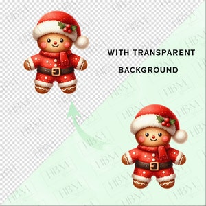 Watercolor Gingerbread Man Clipart Bundle, Cute Christmas Cookies ...