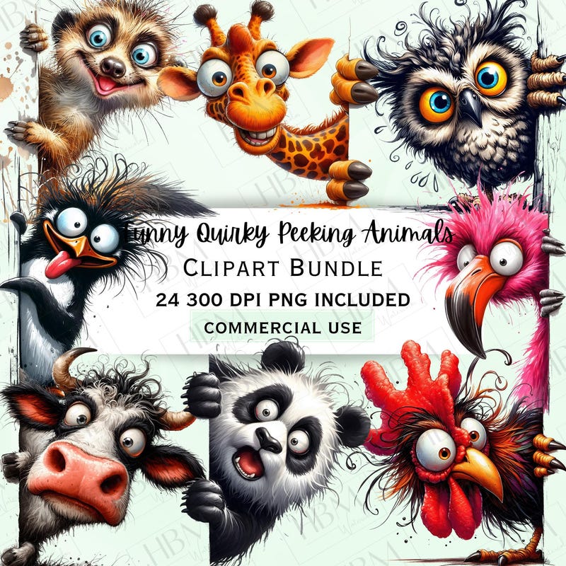 Peekaboo Clip Art Animals - Etsy