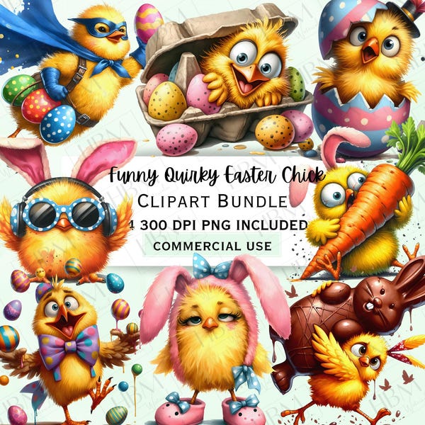 Funny Easter Clipart - Etsy