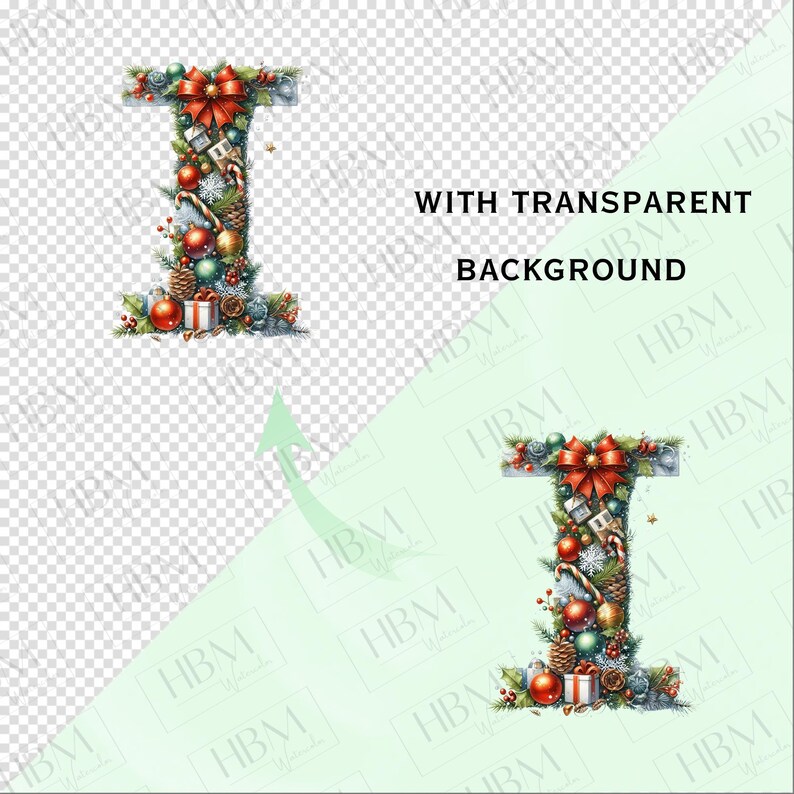 Watercolor Christmas Letters Clipart Bundle, Whimsical Xmas Graphics ...