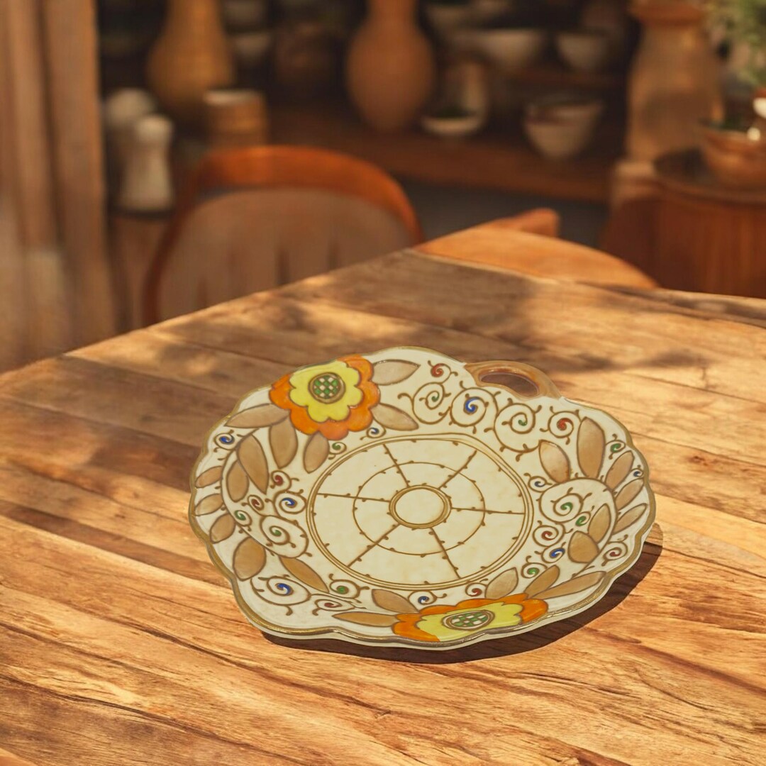 Charlotte Rhead Trellis Pattern TL3 Bursley Ware Plate Shape 447 C1920s ...