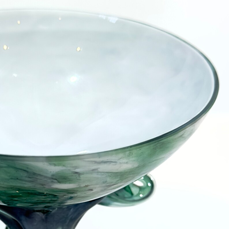 Green Art Glass Compote, Danube Glass, C1960s - Etsy Australia
