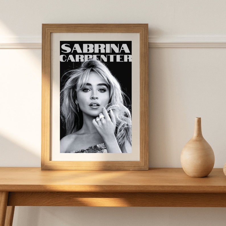 Sabrina Carpenter Poster, Pop Music Wall Art, Minimal Wall Art ...