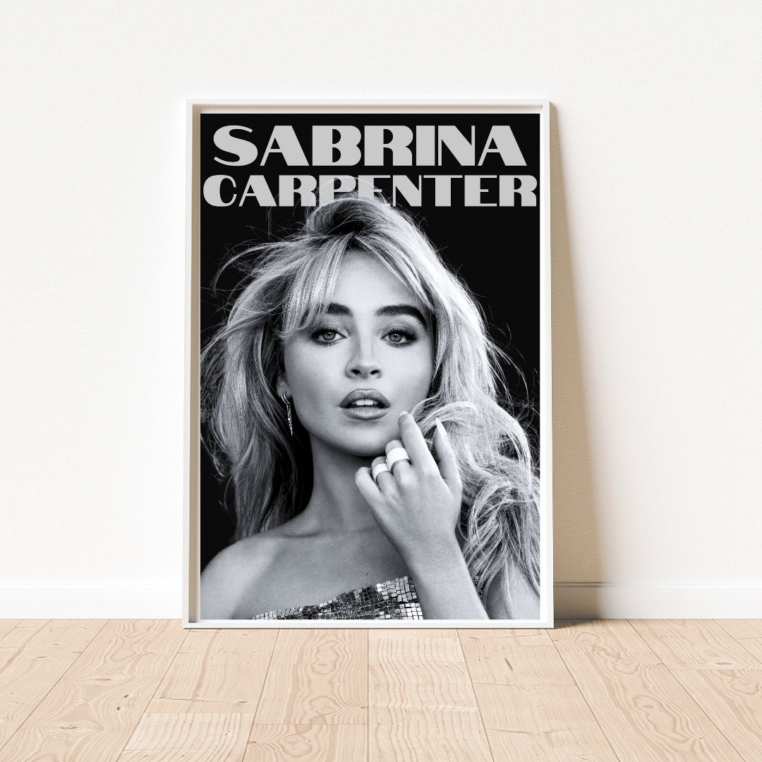 Sabrina Carpenter Poster, Pop Music Wall Art, Minimal Wall Art ...