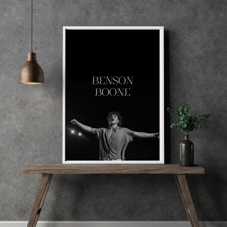 Benson Boone Poster, Music Wall Art, Fireworks and Rollerblades Print ...