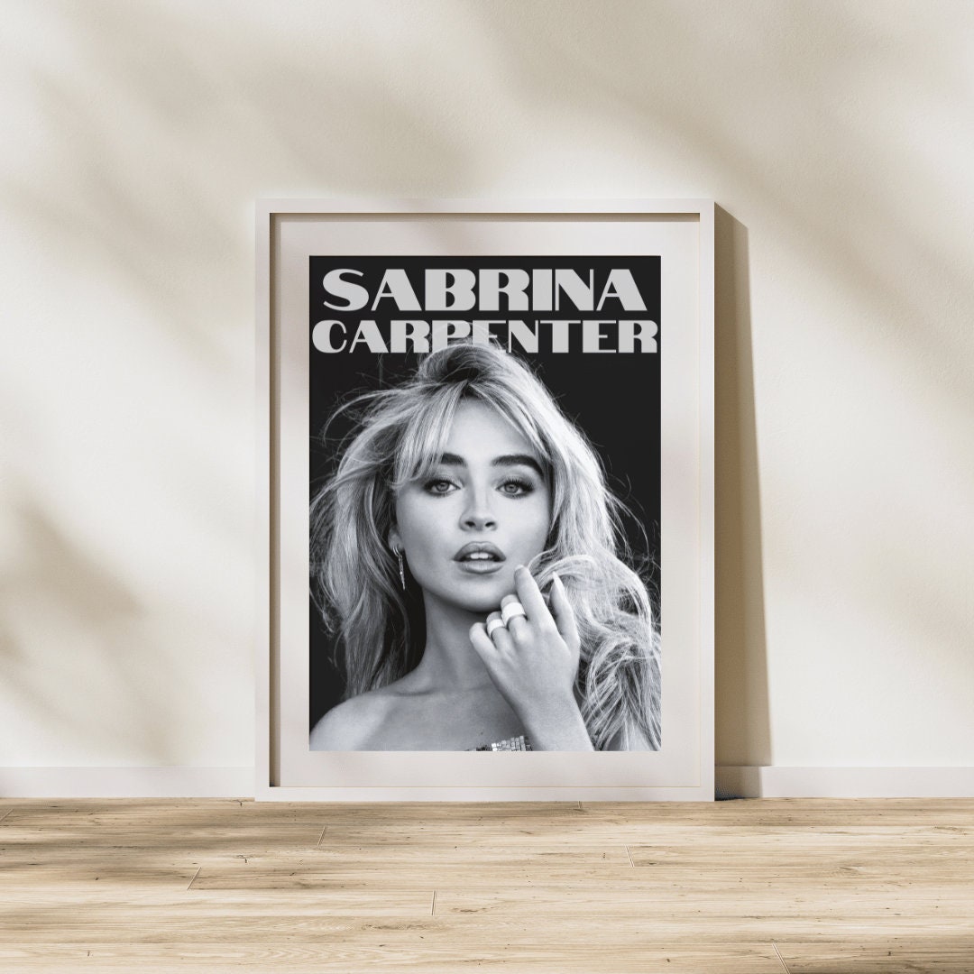 Sabrina Carpenter Poster, Pop Music Wall Art, Minimal Wall Art ...
