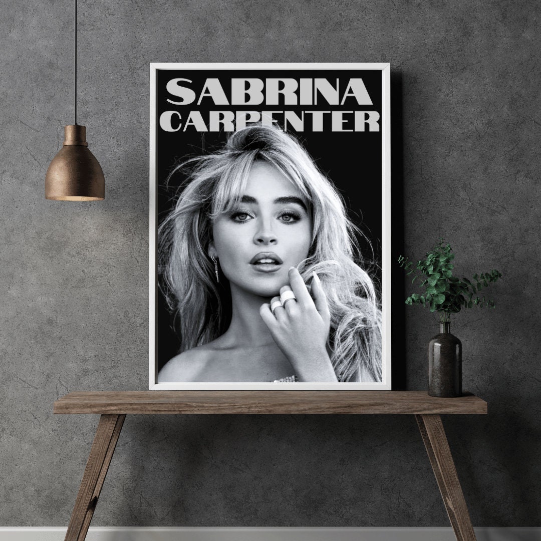 Sabrina Carpenter Poster, Pop Music Wall Art, Minimal Wall Art ...