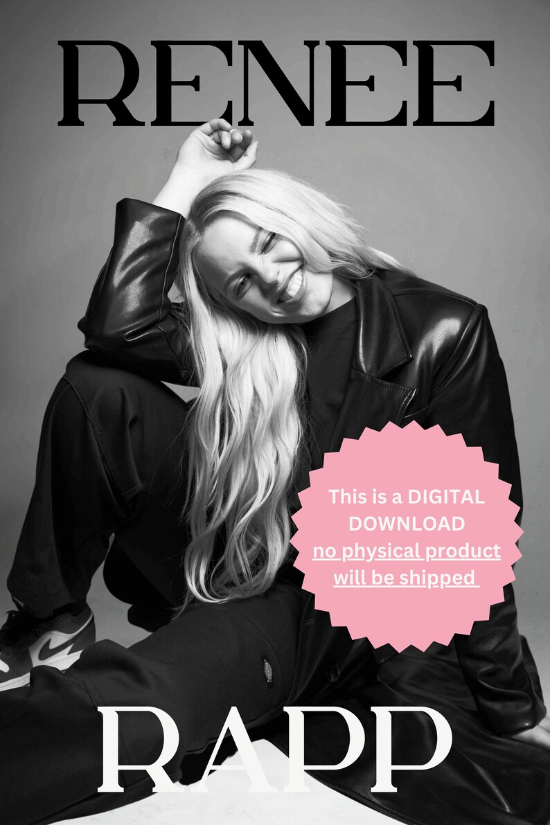 Renee Rapp Poster, Music Wall Art, Renee Rapp Snow Angel Print, Minimal ...