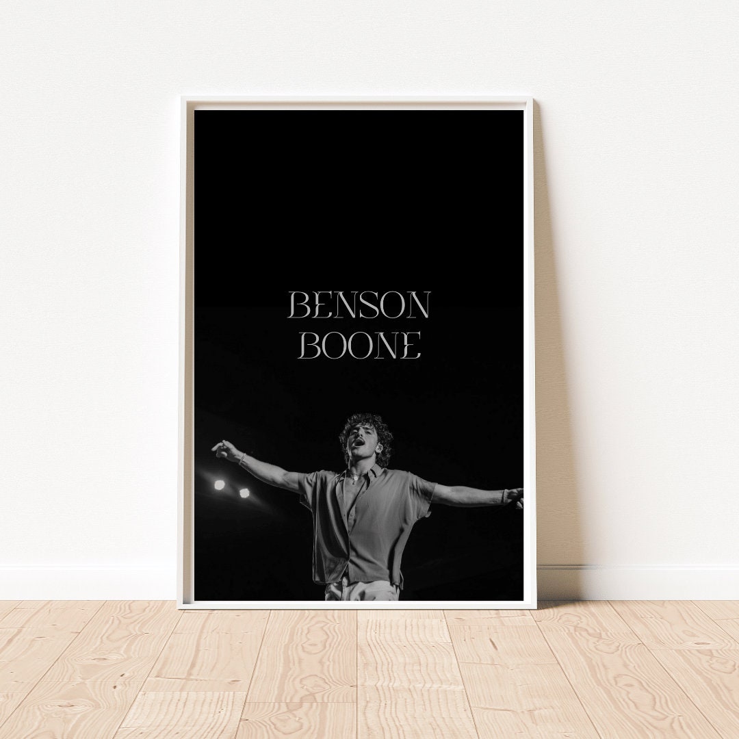 Benson Boone Poster, Music Wall Art, Fireworks and Rollerblades Print ...
