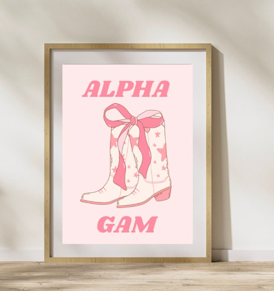 ALPHA GAM Art Print - Etsy
