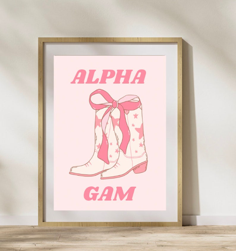ALPHA GAM Art Print - Etsy