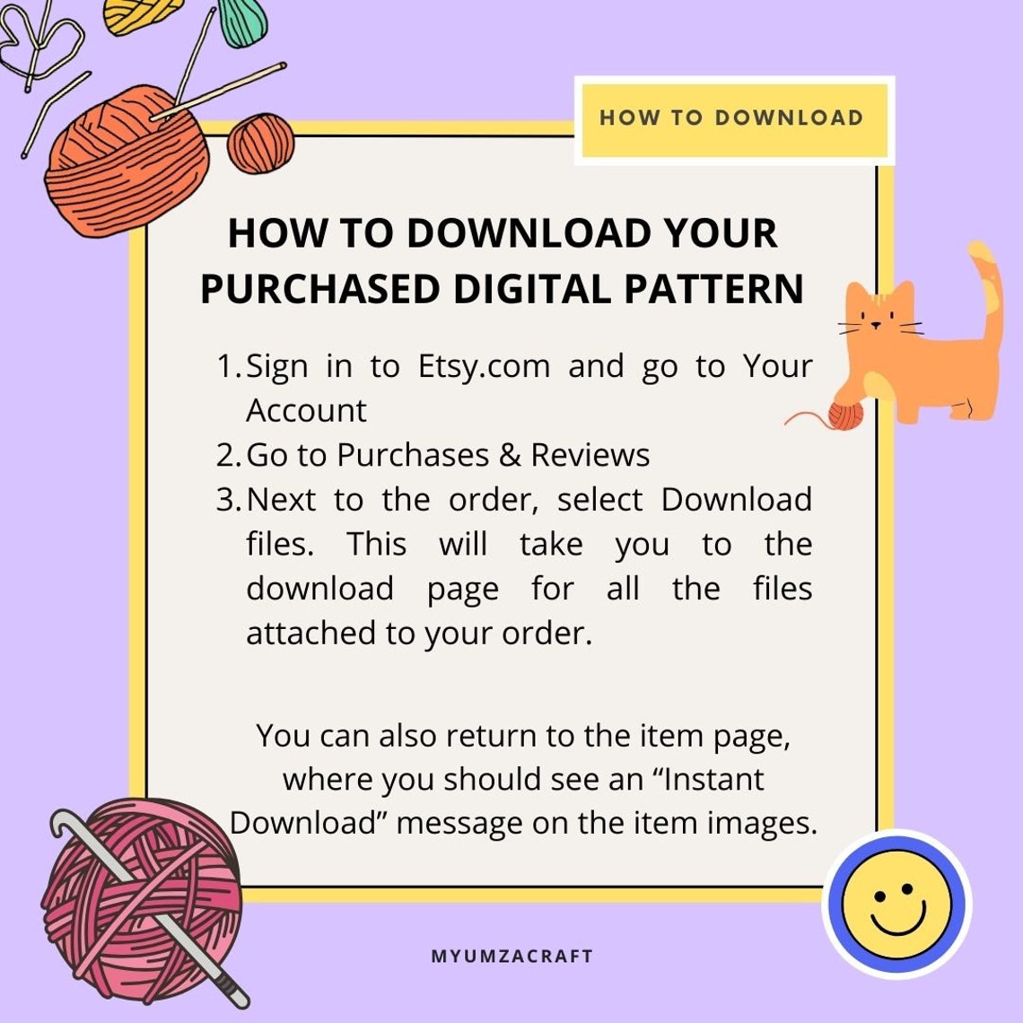 Step-by-step Patterns of Crochet Stitch || PDF Download - Etsy