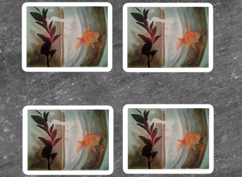 Stickers Fish Goldfish Stickers for Laptop Sticker Fish Goldfish Art ...