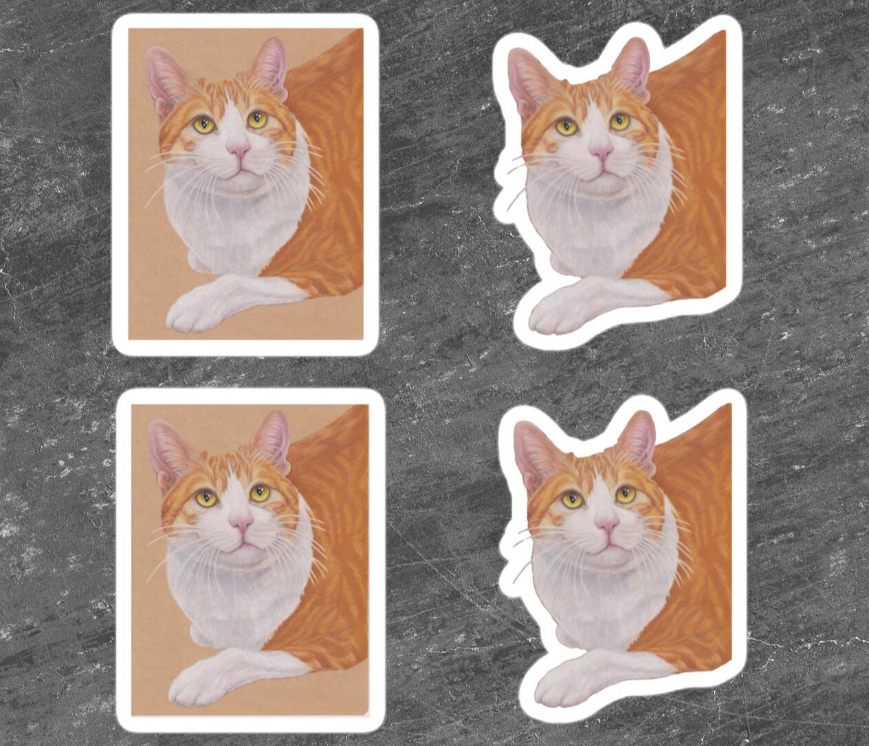 Stickers Cat Orange Laptop Sticker Rescue Cat Sticker Pets Custom Art ...