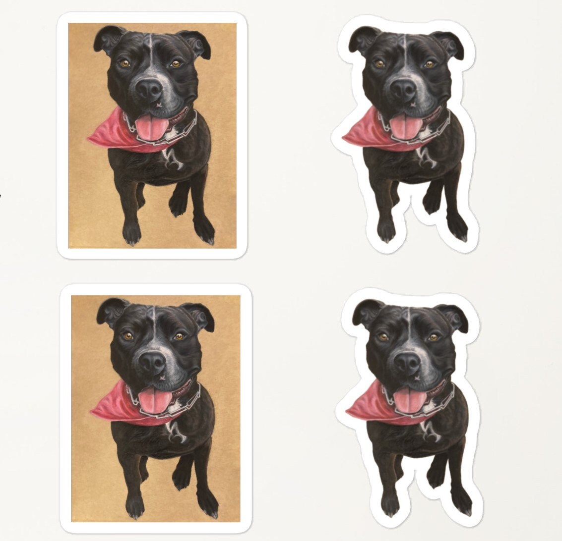 Stickers of Lumi (set of 4) - Drawn to Adopt Art Project - Etsy