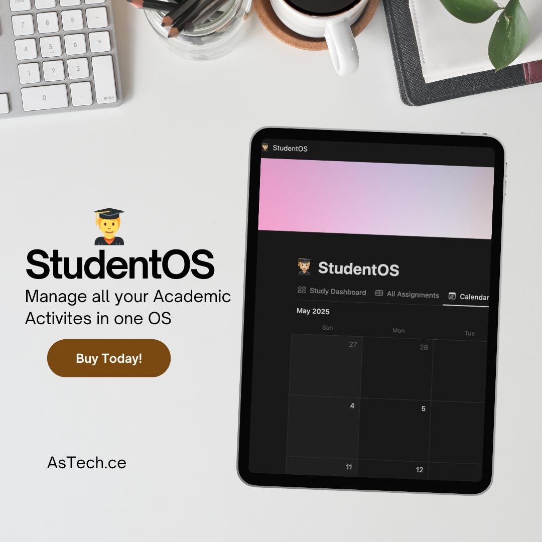 Studentos Notion Template | Academic Planner & Tracker | Study ...