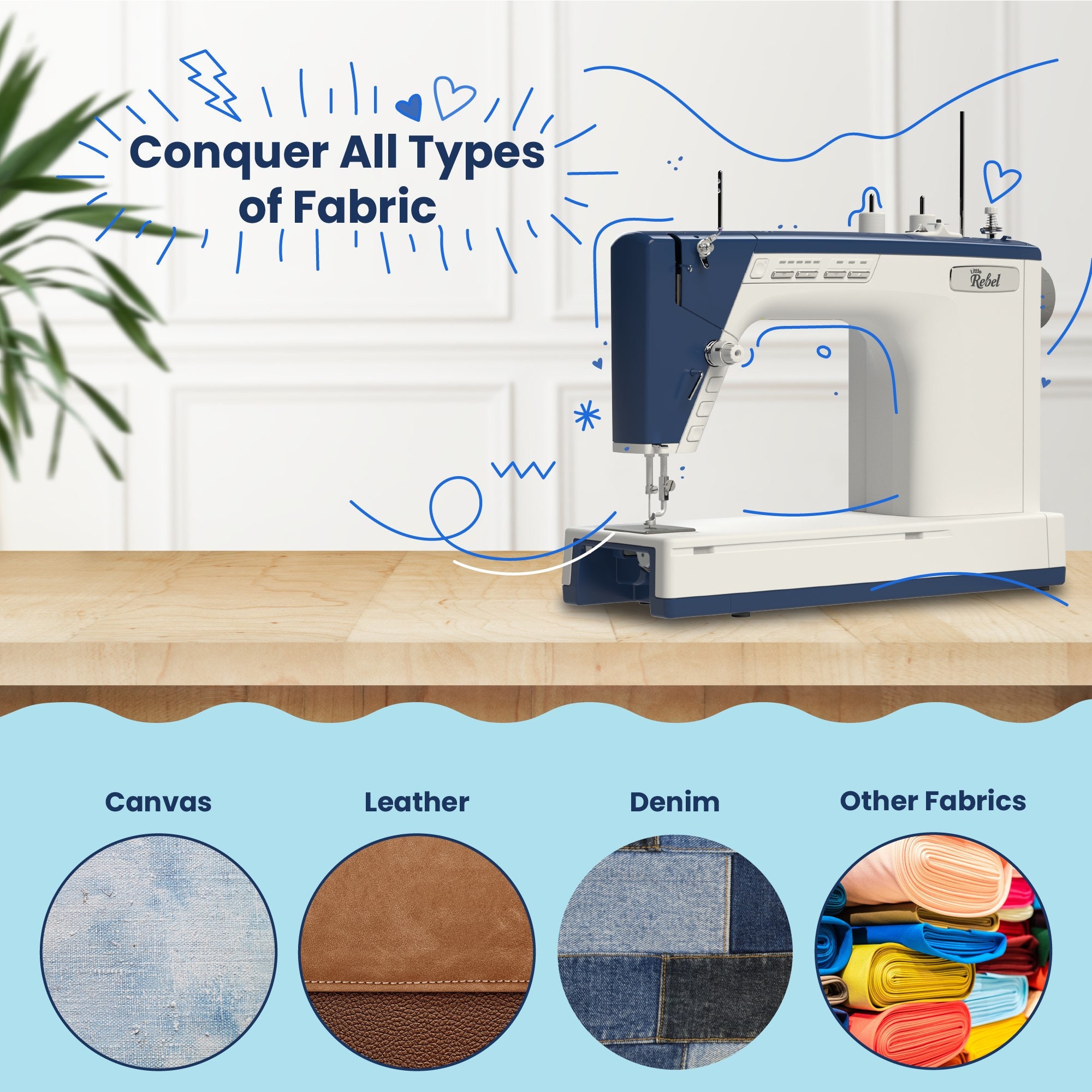 Little Rebel Sewing and Quilting Machine With Built-in Stitch ...