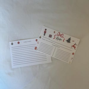 Christmas Recipe Cards: Holiday Recipe Cards - Etsy