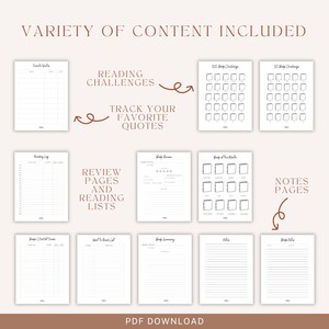 Reading Log Bundle Printable, Book Log, Reading Planner 2026, Book ...