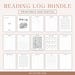 Reading Log Bundle Printable, Book Log, Reading Planner 2025, Book ...