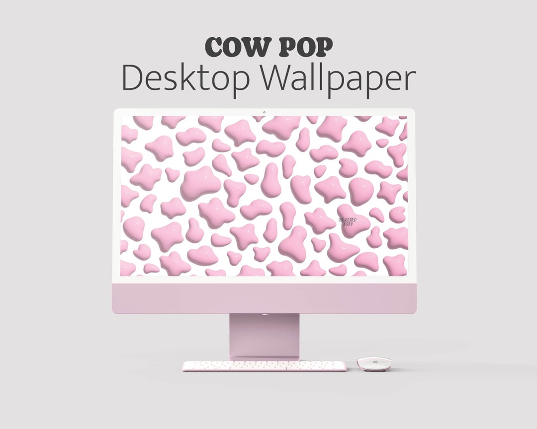 Pink Cow Print Desktop Wallpaper Calendar Computer MacBook and Windows ...