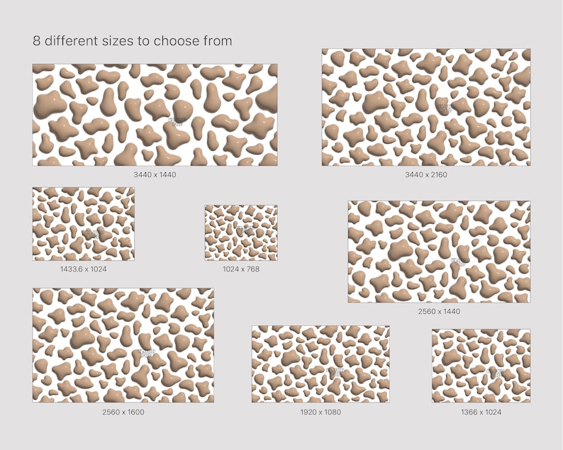 Tan Cow Print Desktop Wallpaper Calendar Computer MacBook and Windows ...