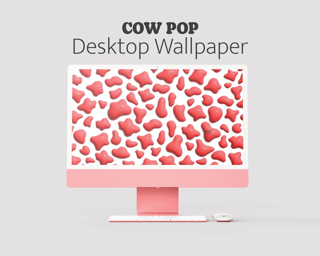Red Cow Print Desktop Wallpaper Calendar Computer MacBook and Windows ...