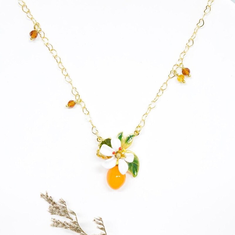 Orange Necklace - Etsy