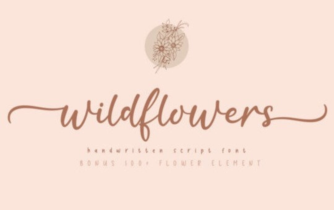 Wildflower Font, Calligraphy Fonts, Handwritten Fonts, Wedding Fonts ...