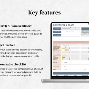 Study Abroad Preparation Planner Spreadsheet | Scholarship Tracker ...