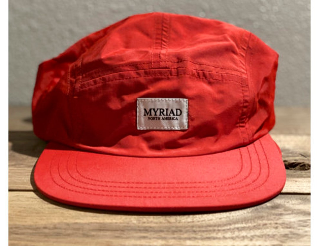Red Nylon Myriad Logo 5 Panel Hat - Etsy
