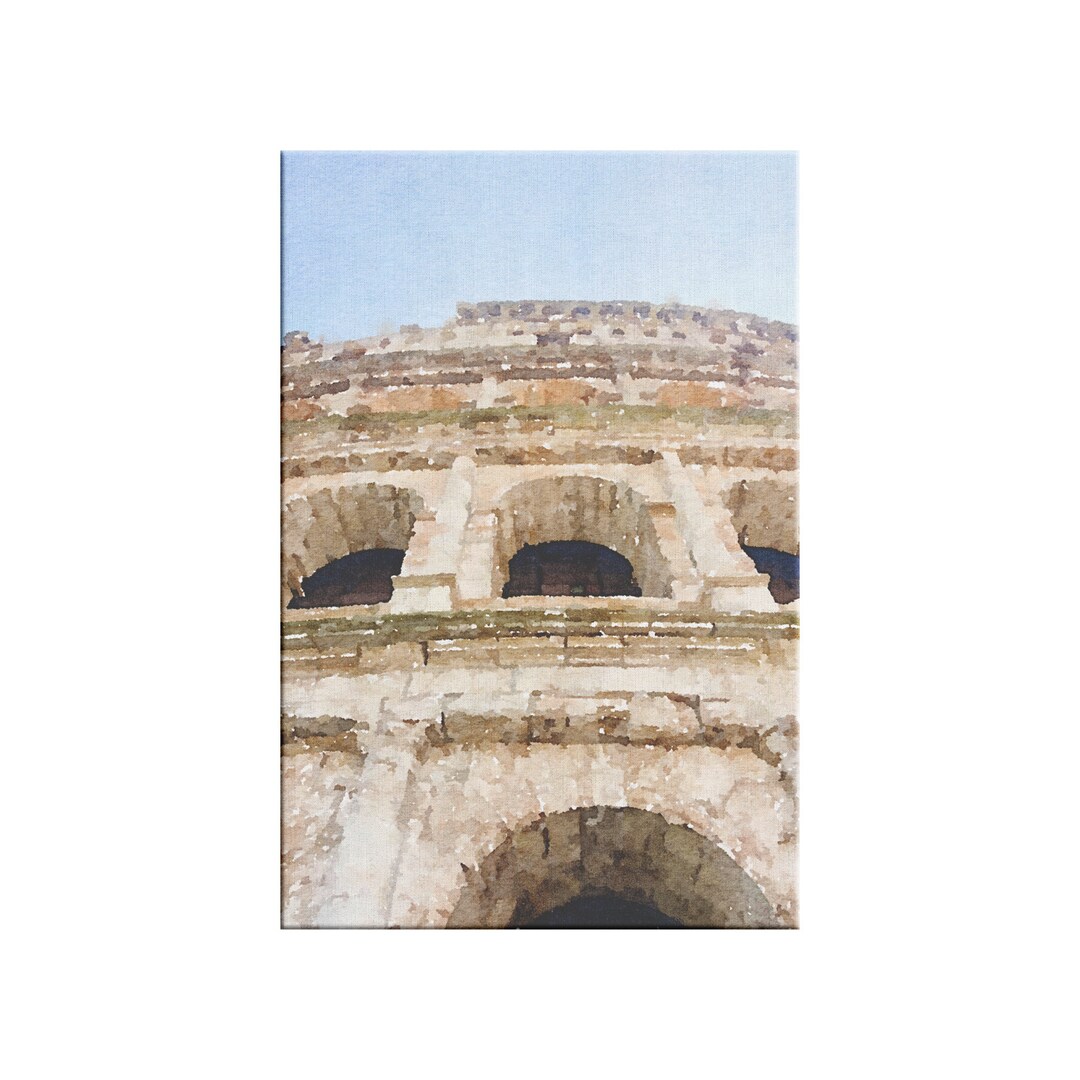 Roman Colosseum Watercolor Canvas - Etsy