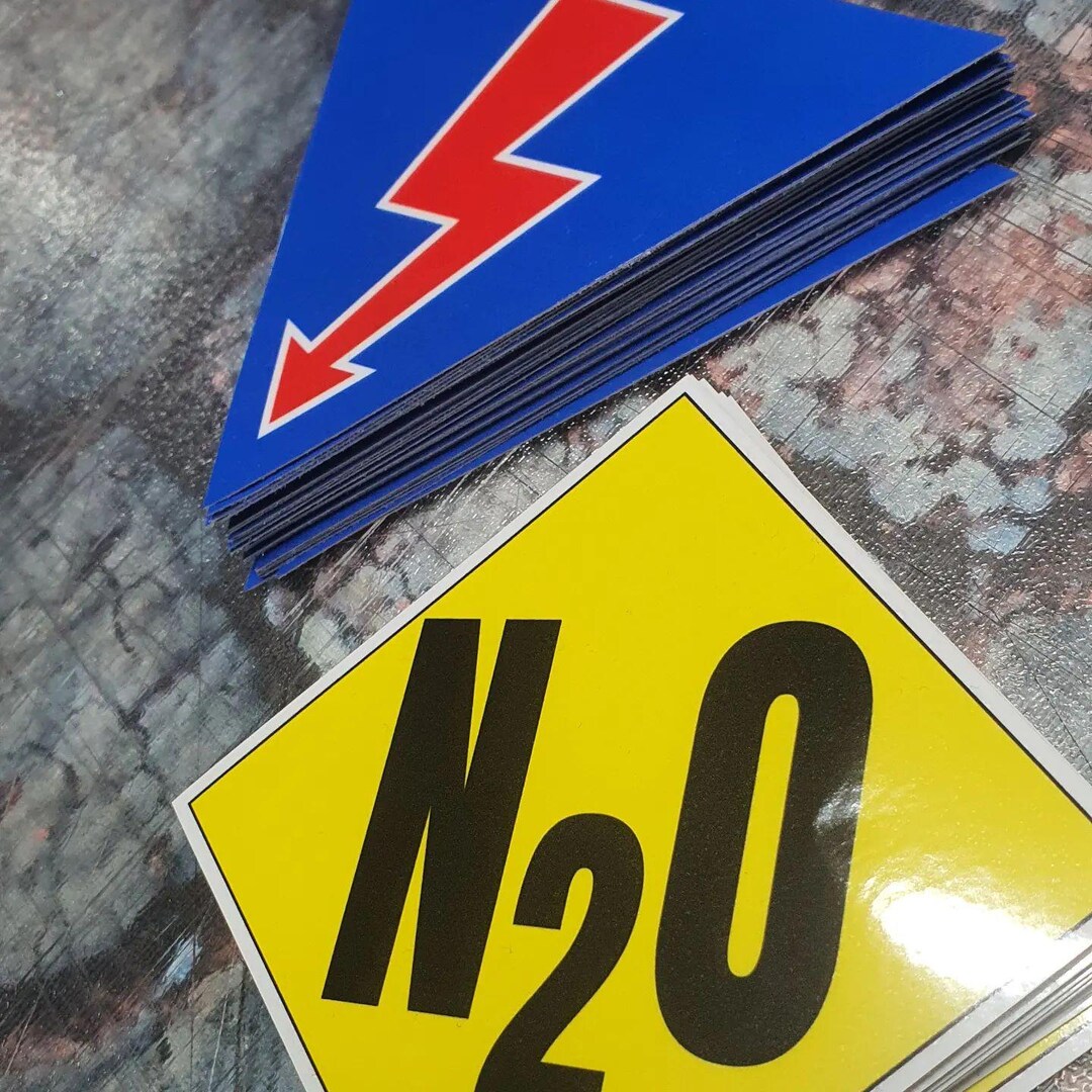 2 X N20 Nitrous Oxide Decal for Drag Racing - Etsy