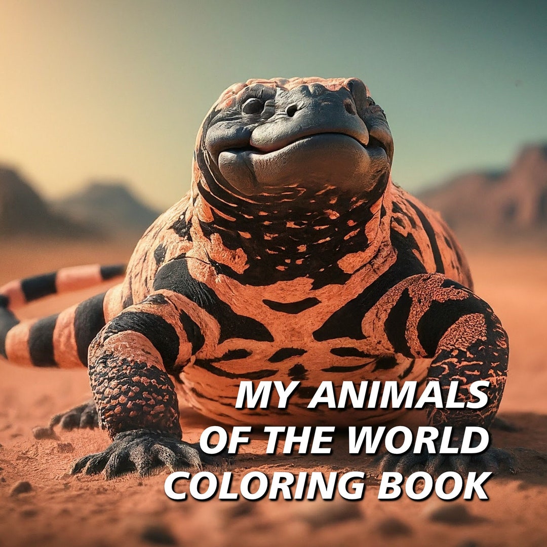 My Animals of the World Coloring Book - Etsy