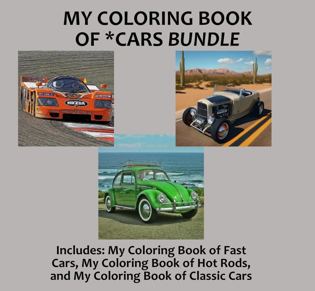 My Coloring Book of *cars - Bundle - Etsy